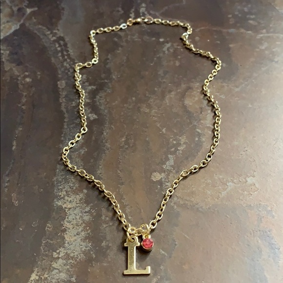 Candy Did It! | Jewelry | Nwt Dainty Gold Letter L Initial Necklace ...
